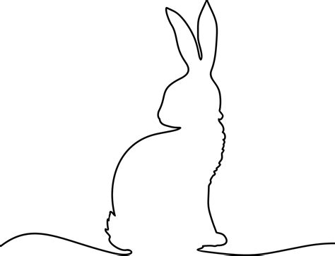 Continuous Line Drawing Of Easter Rabbit Easter Bunny Continuous One Line Drawing Easter Bunny