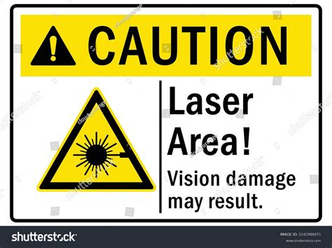Laser Warning Sign Labels Stock Vector Royalty Free 2242986071