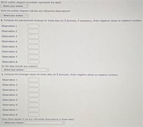 Solved Consider The Following Data For Two Variables X And Chegg