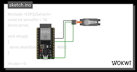 Servo Moter Wokwi Esp32 Stm32 Arduino Simulator