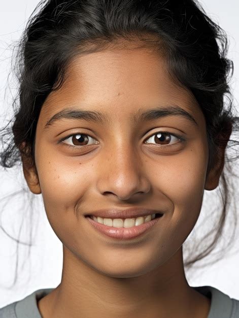Premium Photo Indian Young Girl Face With Skin Detail
