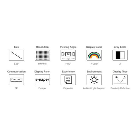 Buy Inch ACeP Color E Paper E Ink Raw Display F Without PCB Online In India