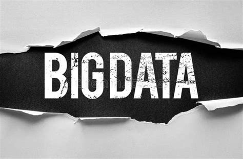 Bold Distressed Text Big Data Appears Behind Torn Paper Edges