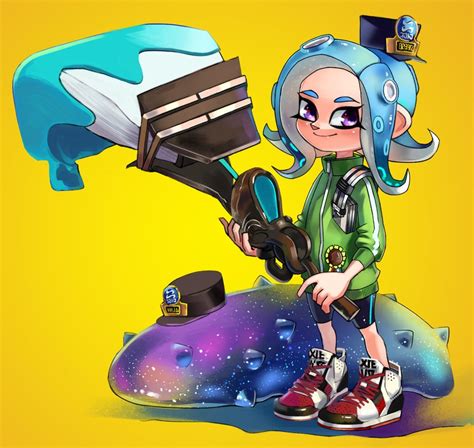Octoling Octoling Girl And C Q Cumber Splatoon And 2 More Drawn By Momomomomoa Danbooru