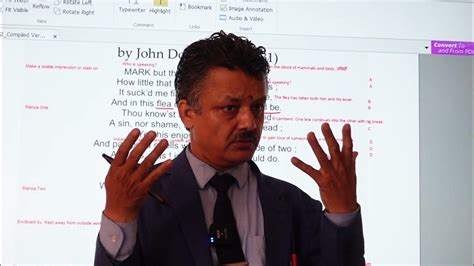 Ku Bbis Ii Teacher Presents On John Donnes Poem The Flea 3 July 2024 Youtube