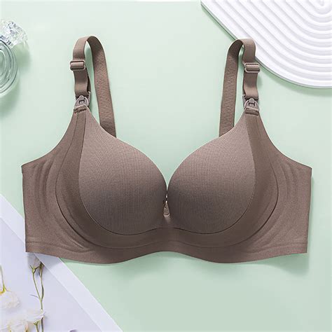 Hauaitttt Women Lactation Bra Thin Cavity Cup Breathable Maternity Bra