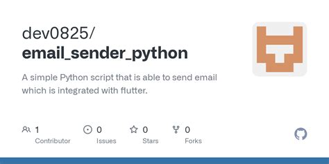 GitHub Dev Email Sender Python A Simple Python Script That Is Able To Send Email Which Is