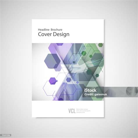 연례 보고서 책자 브로셔 전단지 서식 파일 디자인 책 표지 디자인 벡터 추상 육각 창조적인 서식 파일 개념에 대한 스톡 벡터 아트 및 기타 이미지 Istock