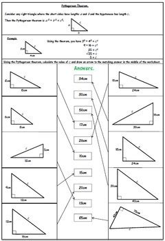 Pythagorean Theorem Worksheet Activity By Math TpT