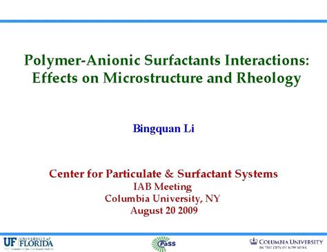 Polymeranionic Surfactants Interactions Effects On Microstructure And Rheology