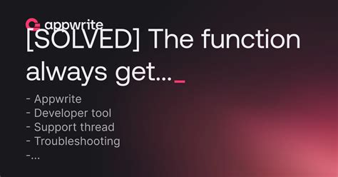 [solved] the function always gets timed out threads appwrite