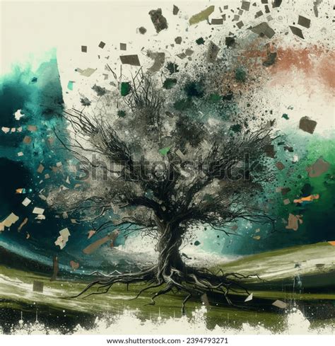 Winter Scene Scene Exploding Tree Texts Ai Generated Image 2394793271