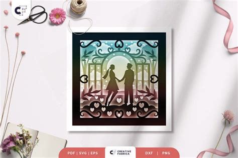 Beautiful Dancing Couple D Shadow Box Creative Fabrica