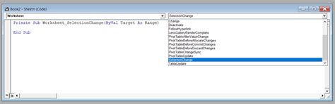 Microsoft Excel Execute A Macro When Clicking Or Selecting A Cell Super User