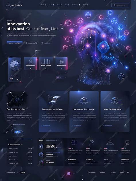 Premium Photo Dynamic Layout Web With Parallax Scrolling Effect Futuristic Figma Effect Layout