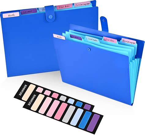 5 Tabs Expanding File Folder 5 Pockets Accordion File Organizer A4 Us Letter Size