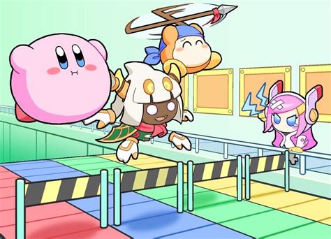 kirby bandana waddle dee susie and taranza mario and 3 more drawn