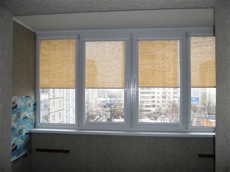 Кремовые жалюзи на балконе - Вертикальные, горизонтальные жалюзи и ...