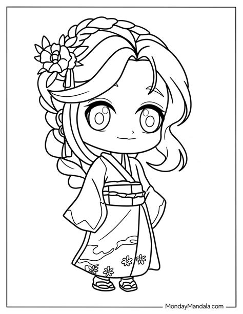 Chibi Warrior Anime Coloring Pages 2025