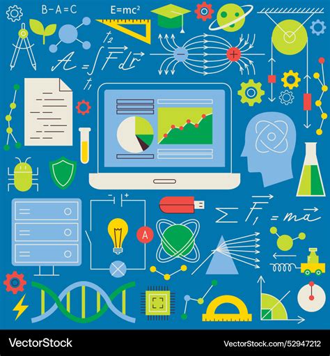 Physics Science Seamless Pattern Royalty Free Vector Image