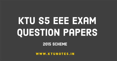 Ktu S5 Eee Exam Question Papers