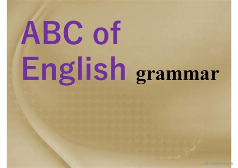Abc Of English Grammar Noun And Pron English Esl Powerpoints