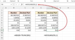 How To Get The Decimal Part Of Number In Excel XL N CAD