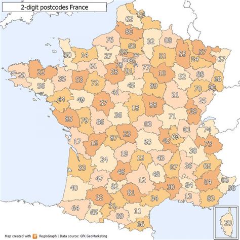 France Postcode Map France Zip Code Map Western Europe Europe