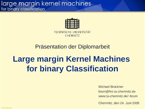 ppt präsentation der diplomarbeit large margin kernel machines for