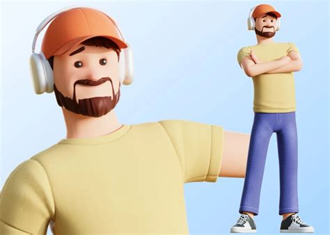 Cartoon Software Developer 3d Character Model Threedee