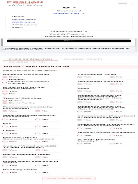 Poshan Tracker Dashboard Awc Infra 2 Pdf