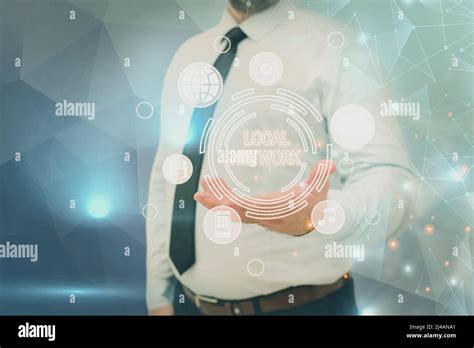 Inspiration Showing Sign Local Network Internet Concept Intranet Lan Radio Waves Dsl Boradband
