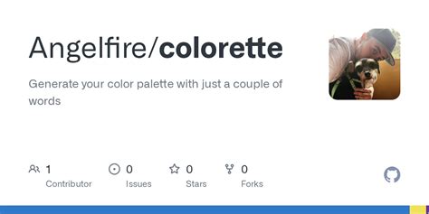 Github Angelfirecolorette Generate Your Color Palette With Just A Couple Of Words