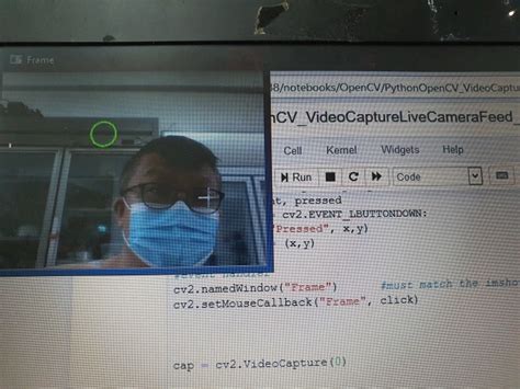Python Opencv Live Camera Stream With Mouse Click Interaction