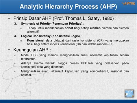 Ppt Pemodelan Dan Manajemen Model And Analytic Hierarchy Process Ahp