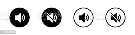 소리 아이콘입니다 볼륨 음소거 기호입니다 벡터 기호입니다 소음에 대한 스톡 벡터 아트 및 기타 이미지 소음 켰다 끄기 음소거 버튼 Istock