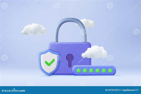 Set Lock And Check Mark Credit Card With Lock Computer Api Interface