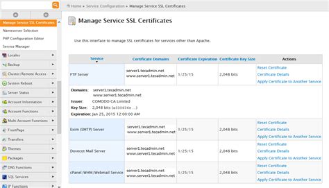How To Install Services SSL Certificates In WHM CPanel
