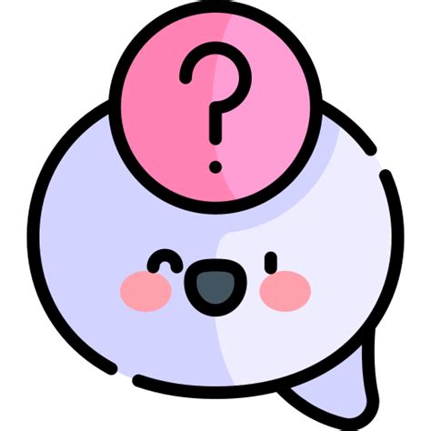 Icono De Pregunta Kawaii Lineal Color