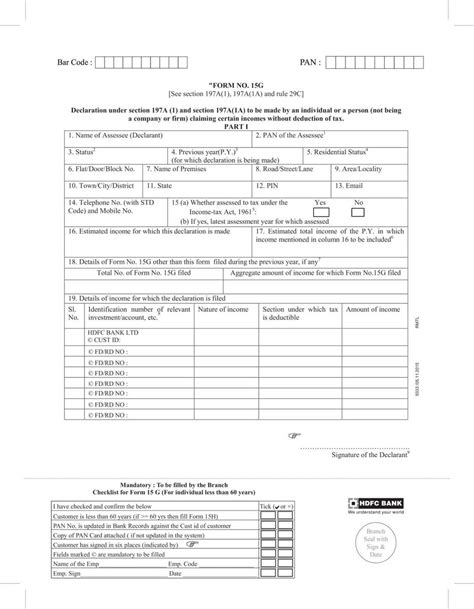 Hdfc Bank Consolidated Account Opening Annexure Booklet Form For