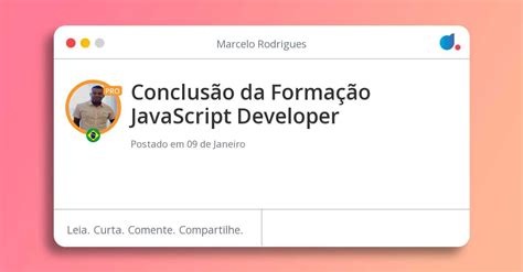 Conclusão da Formação JavaScript Developer