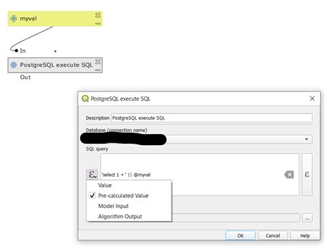 Qgis Insert An Input Variable In A Query In Postgresql Geographic Information Systems Stack