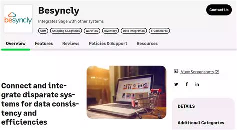 Besyncly Is Available On The Sage Marketplace