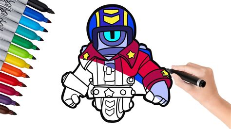 Drawing Brawl Stars Stu 🌟 How To Draw And Color Easy Digital Drawing