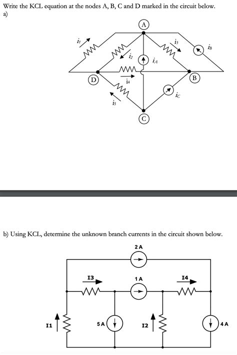answered write the kcl equation at the nodes a … bartleby