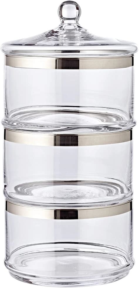 Edzard Closed Etagere Multi Tiered Bonbonnière Glass Boxes Vigo With