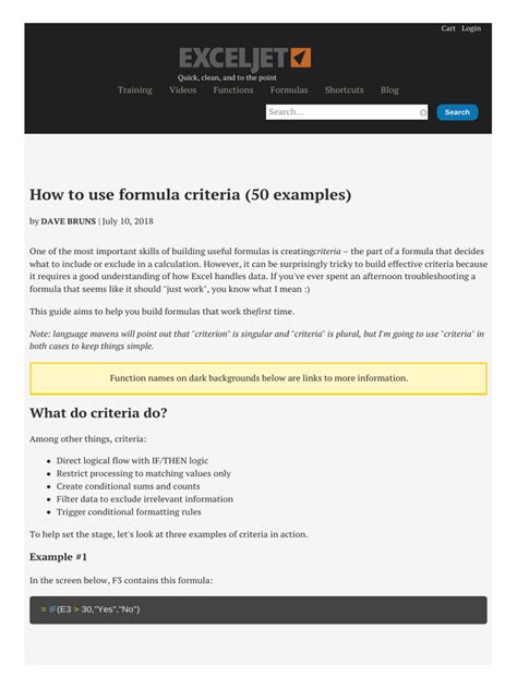 Formula Logic Exceljet Pdf Function Mathematics