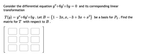 Solved Consider The Differential Equation Y 6y 5y 0 ﻿and