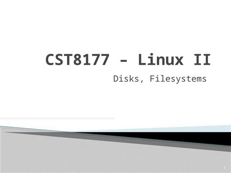 Pptx Disks Filesystems 1 Sudo And Path Environment Disks