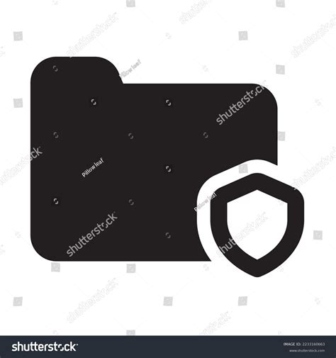 Secure Folder Icon Solid Style Stock Vector Royalty Free 2233160663